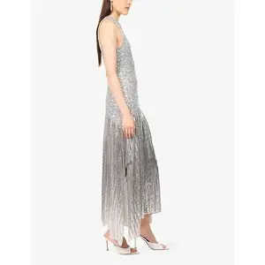 Rabanne Pleated Chainmail Maxi Dress