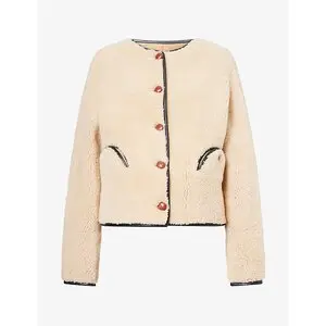BLAZÉ MILANO Shearling Bolero Jacket - Camel