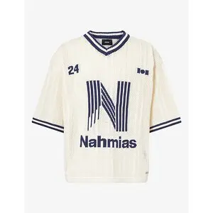 NAHMIAS Brand-motif Cotton Football Top - Ivory