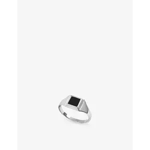 Monica Vinader Signature Signet Sterling And Onyx Ring