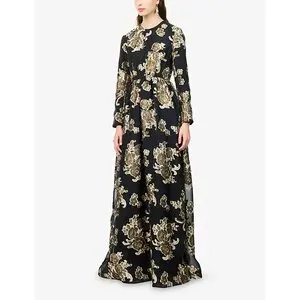 Huishan Zhang Amanda Floral Woven Maxi Dress