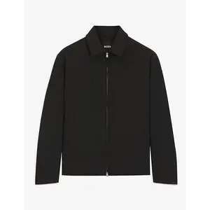 BOSS Side-pocket Zip-through Woven Jacket - Black