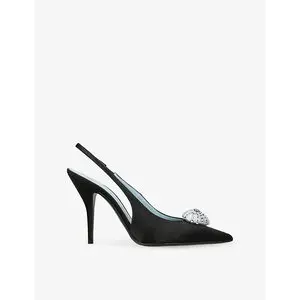 Valentino Garavani Coœur Royal 100 Slingback Satin Heels