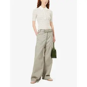 Paige Summit Stripe Knit Polo Top