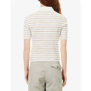 Paige Summit Stripe Knit Polo Top