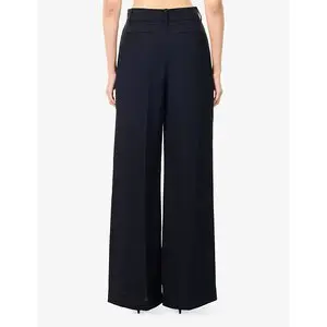 Galvan Wide-leg Pleated Trousers