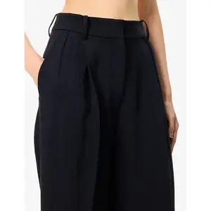 Galvan Wide-leg Pleated Trousers