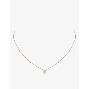 Messika Joy Xs Diamond Gold Necklace - Pink