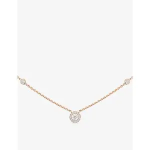Messika Joy Xs Diamond Gold Necklace - Pink