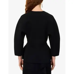 ASHLYN V-neck Knitted Peplum Top