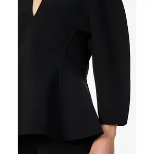 ASHLYN V-neck Knitted Peplum Top
