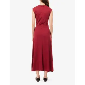 ME+EM Sleeveless Tie-front Cotton-jersey Maxi Dress