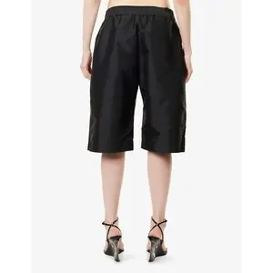 REEM ALKANHAL Jojo Karate Straight-leg Taffeta Shorts