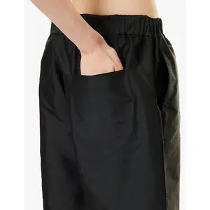 REEM ALKANHAL Jojo Karate Straight-leg Taffeta Shorts