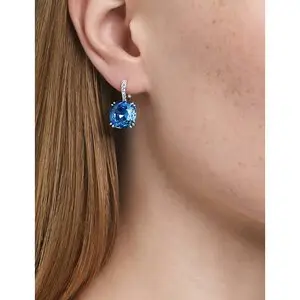 SWAROVSKI Millenia Rhodium-plated Cubic Zirconia Drop Earrings - Blue