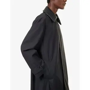 Bottega Veneta Contrast-collar Technical Wool And Silk-blend Coat