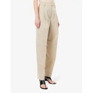 ROHE FRAMES Daria Pleated Wool-blend Trousers
