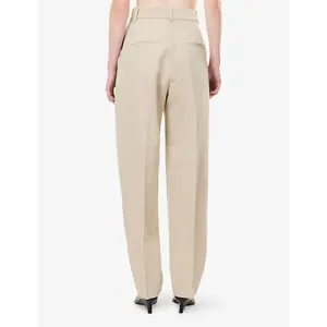 ROHE FRAMES Daria Pleated Wool-blend Trousers