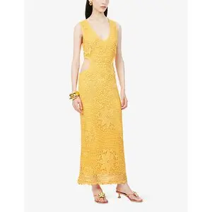 Simkhai Lyla Crochet Cotton Midi Dress