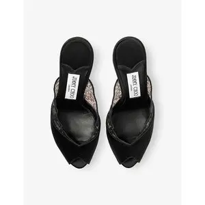 JIMMY CHOO Brigitte 100 Lace Mules