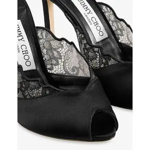JIMMY CHOO Brigitte 100 Lace Mules