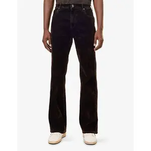 Amiri Flared-leg 5-pocket Flocked Denim Jeans