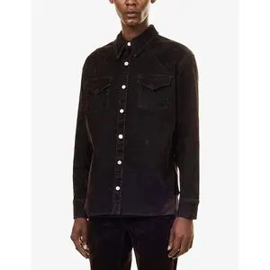 Amiri Flock Long-sleeve Denim Shirt - Husk