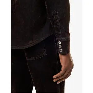 Amiri Flock Long-sleeve Denim Shirt - Husk