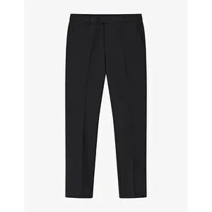 Boggi Milano Tapered Stretch-woven Trousers - Black