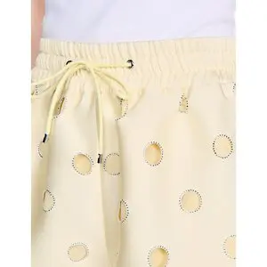 Sandro Embellished Tie-waist Woven Shorts - Vanilla