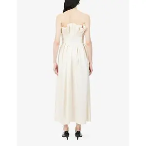 Khaite Claude Pleated Midi Dress