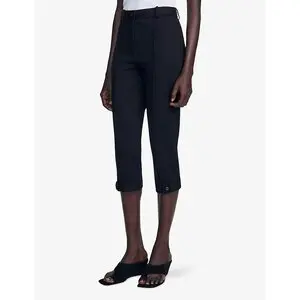 Sandro High-rise Knee-length Woven Shorts