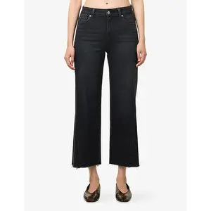 Paige Vanessa Raw Edge Wide Leg Cropped Jeans