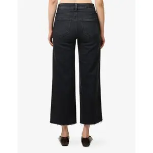 Paige Vanessa Raw Edge Wide Leg Cropped Jeans