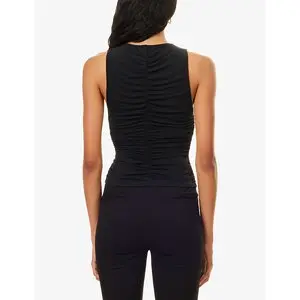 Dissh Avelin Ruched Cotton-blend Top