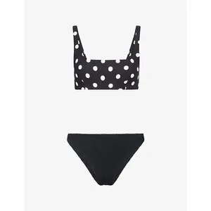Hunza G Colette Polka Dot Bikini Set - Black/black