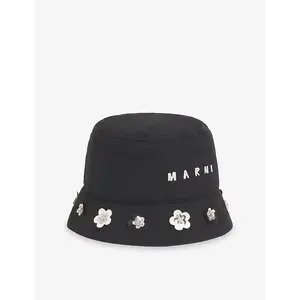 Marni Daisy Applique Nylon Bucket Hat - 00n99