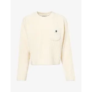 Carhartt Work In Progress Mira Logo-patch Knitted Jumper - Natural