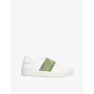 Valentino Garavani Rockstud Leather Trainers - Green Oth