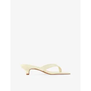 Steve Madden Tracie Leather Heeled Sandals - Yellow