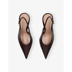 GIANVITO ROSSI Sofia Sling 95 Leather Courts - Wine