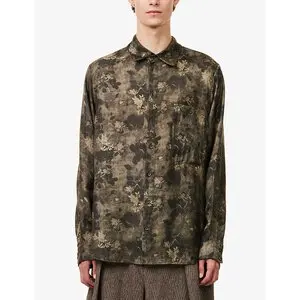 UMA WANG Tab Floral-pattern Woven Shirt