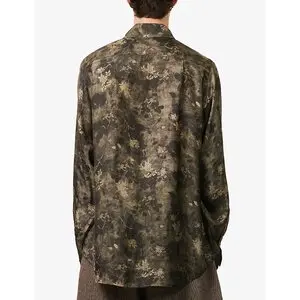 UMA WANG Tab Floral-pattern Woven Shirt
