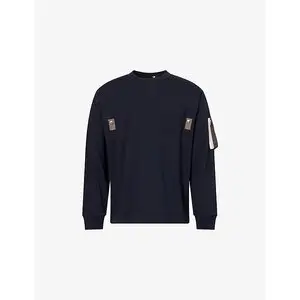 Sacai Zip-pocket Long-sleeve Cotton T-shirt