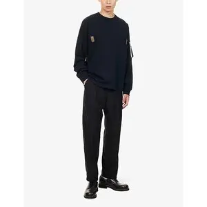 Sacai Zip-pocket Long-sleeve Cotton T-shirt