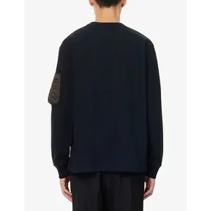 Sacai Zip-pocket Long-sleeve Cotton T-shirt