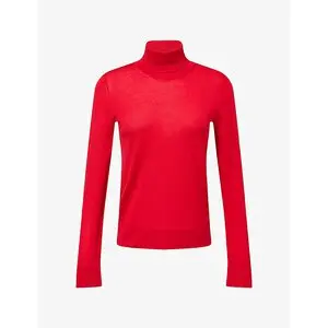 ROHE FRAMES Turtleneck Wool-blend Jumper - Red