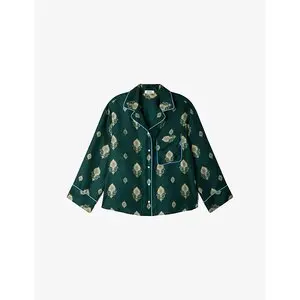 Sandro Paisley Relaxed Fit Woven Shirt - Green