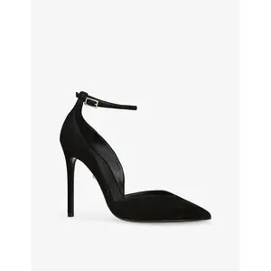 ALEVI MILANO Camilla 110 Suede Heeled Courts With Ankle Strap