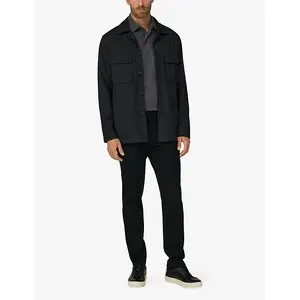 Boggi Milano Collared Stretch-cotton Jacket